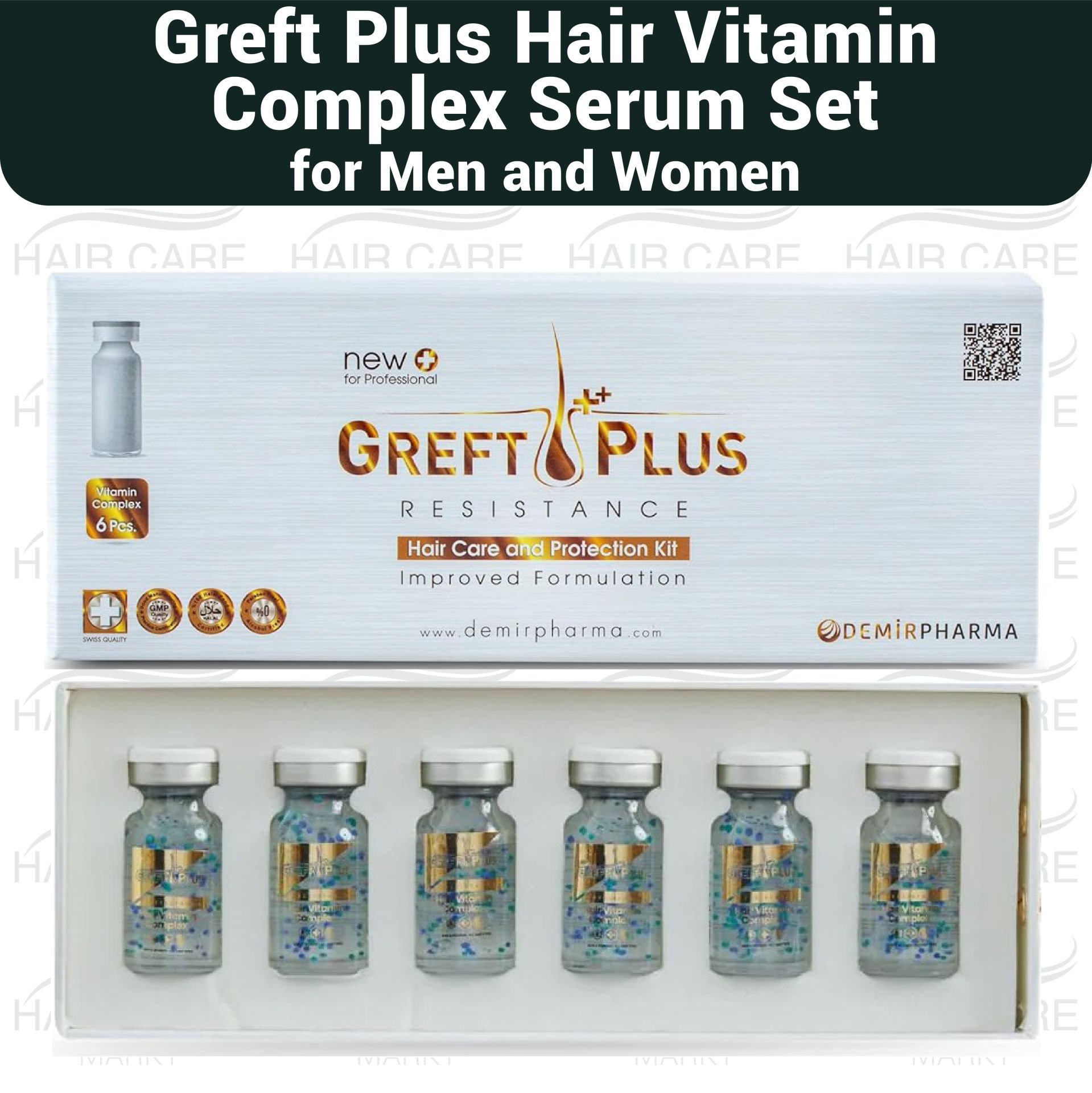 Greft Plus Anti-Haarausfall, Nach Haartransplantation Vitamin-Komplex ...