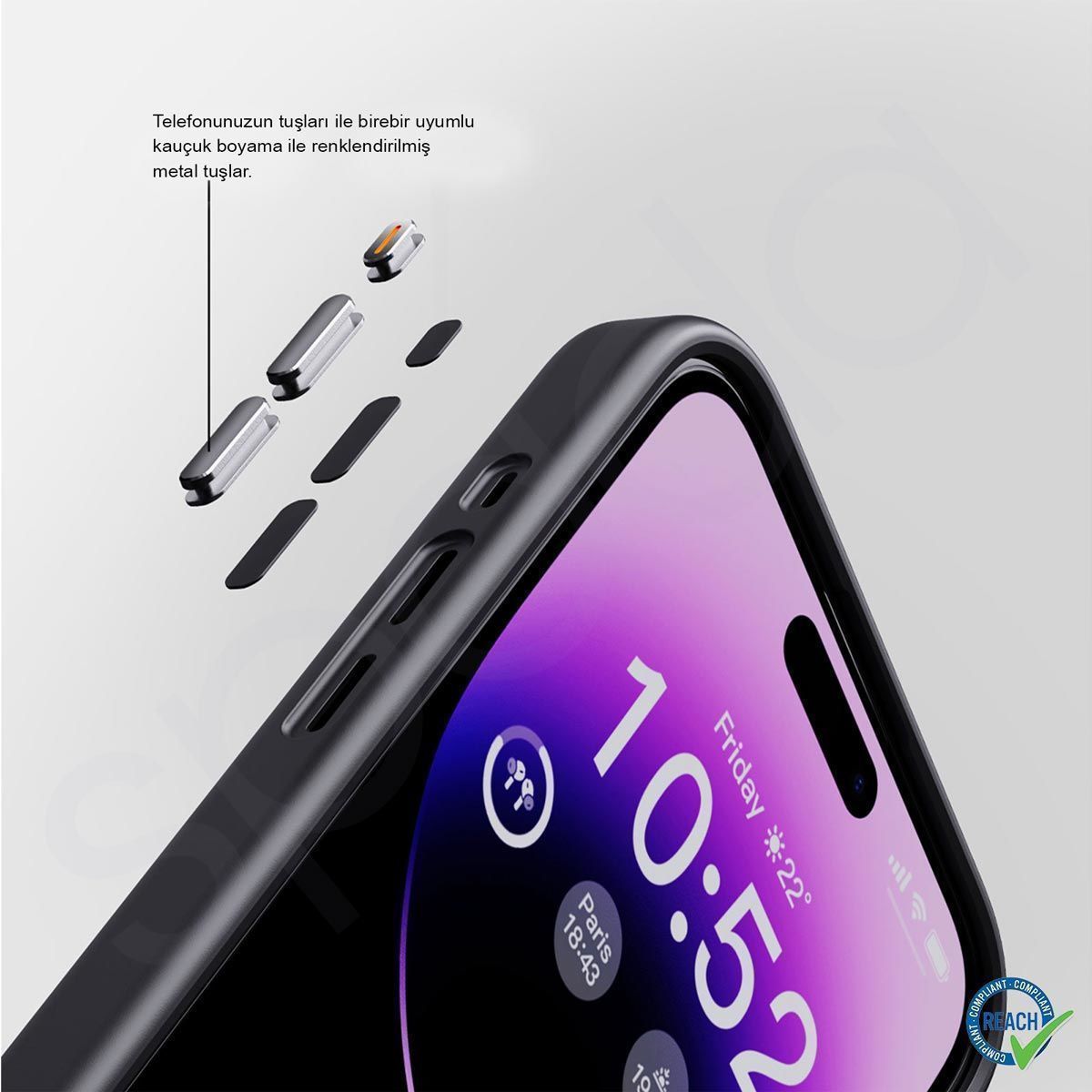 iPhone 15 Pro Max Spada Panzer Magsafe Black Kapak