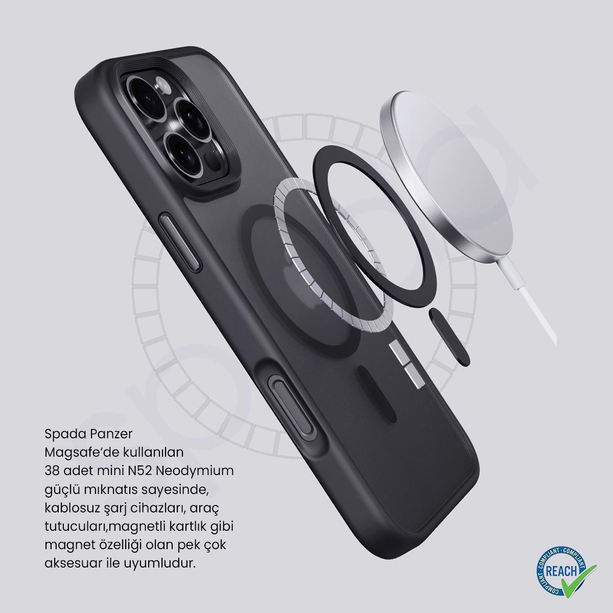 iPhone 16 Pro Max Spada Panzer Magsafe Desert Gold Kapak