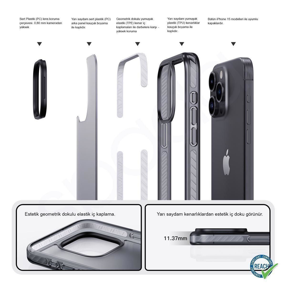 iPhone 13 Pro Max Spada Armor Blue Kapak