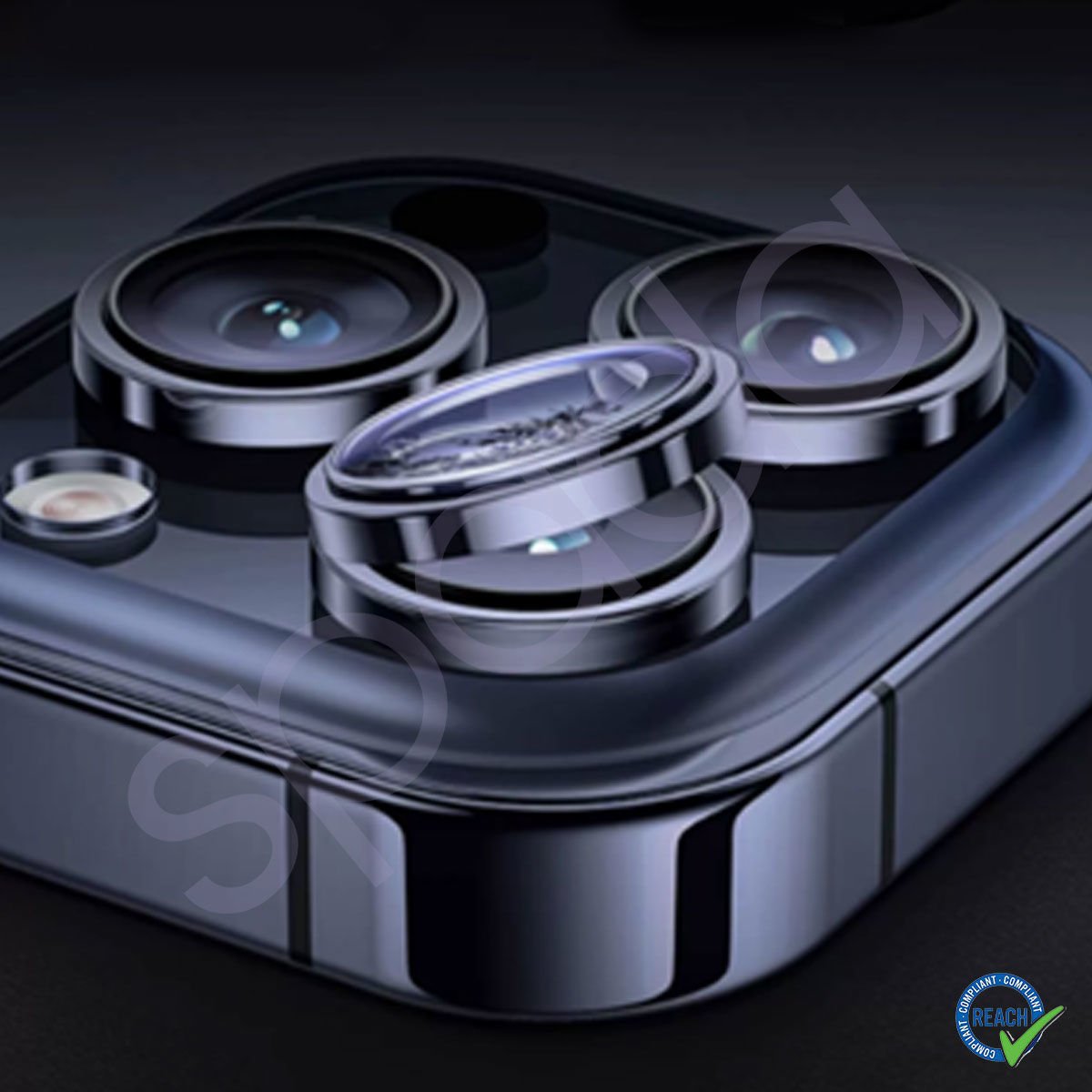 iPhone 16 Pro Max Spada Kamera Lens Koruyucu - Black