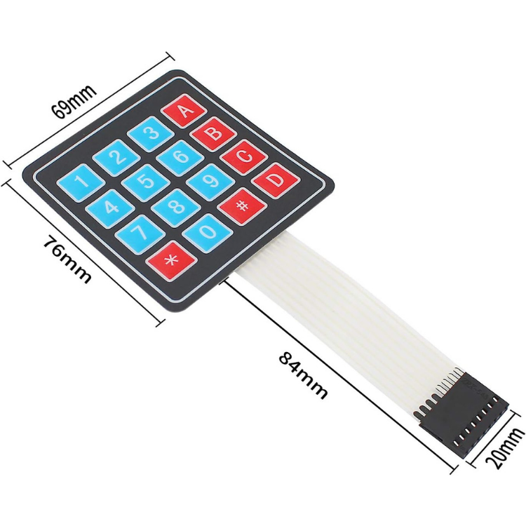 4x4 Membran Keypad Buton Matrix Takımı | uretilmeyenparcalar.com