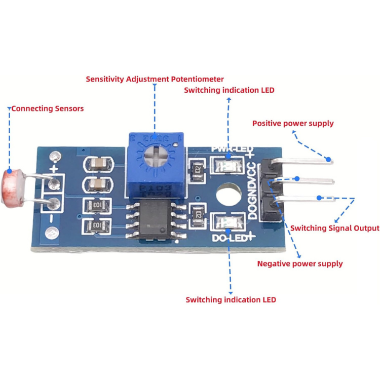 LDR Işık Sensörü Kartı (4 Pin) | uretilmeyenparcalar.com