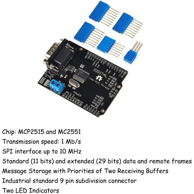 Arduino CAN-Bus Shield MPC2515 Modülü | uretilmeyenparcalar.com