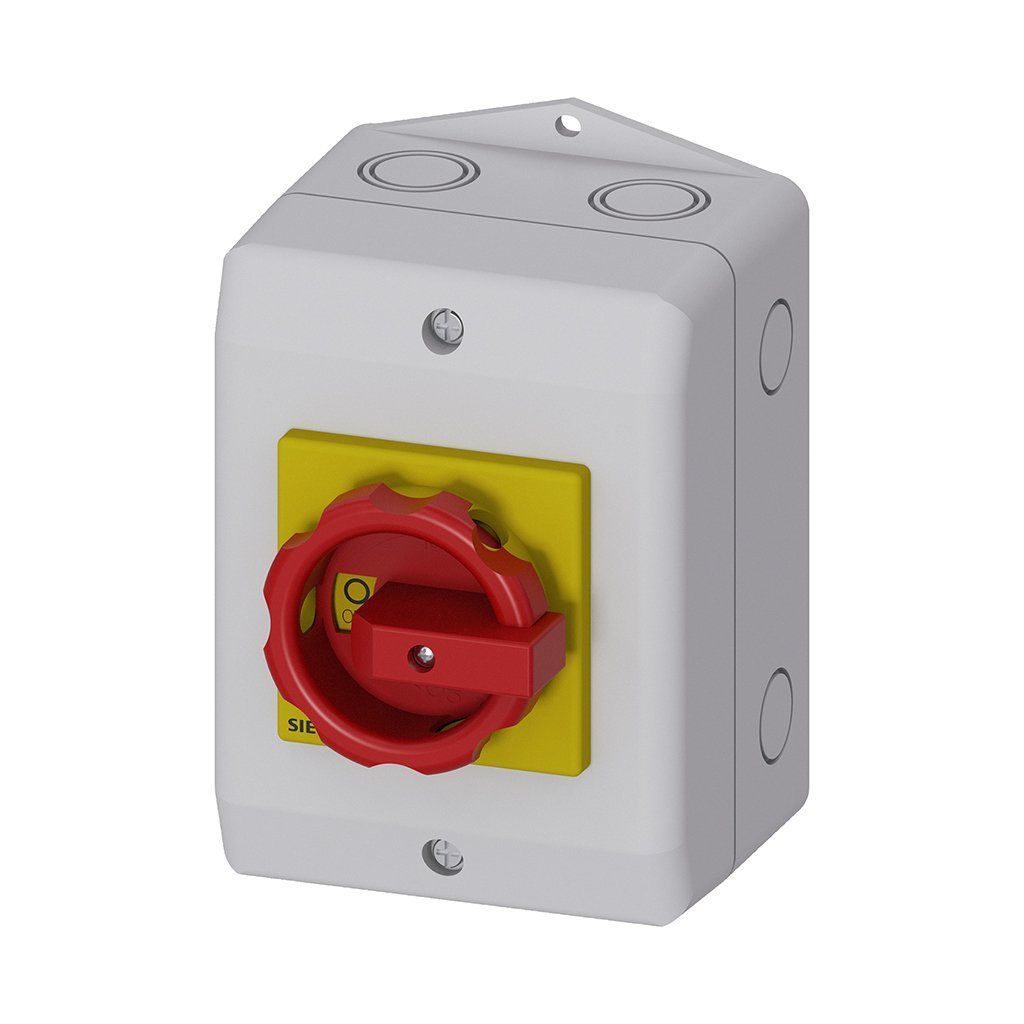 Siemens 3LD2264-0TB53 IP65 Kutulu Paket Şalter Sarı-Kırmızı 3x32 - Alkanlar