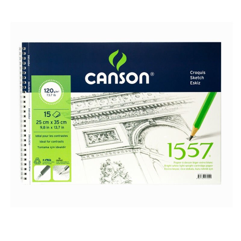 Canson 1557 Eskiz Defteri 25x35 cm 120 g 15 Yaprak,