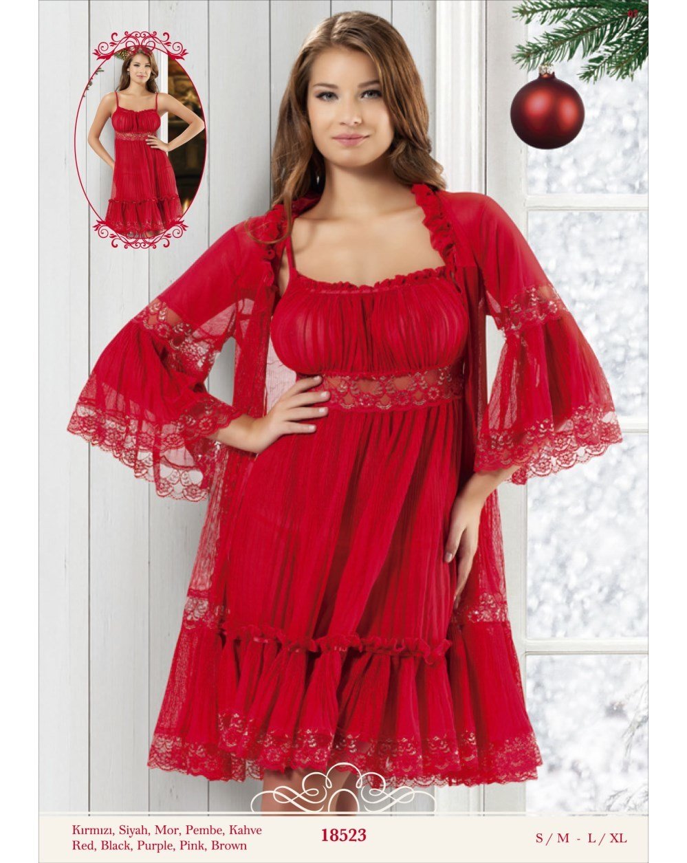 Dantelli Gecelik Sabahlık Takım ABM5902, AybestModa