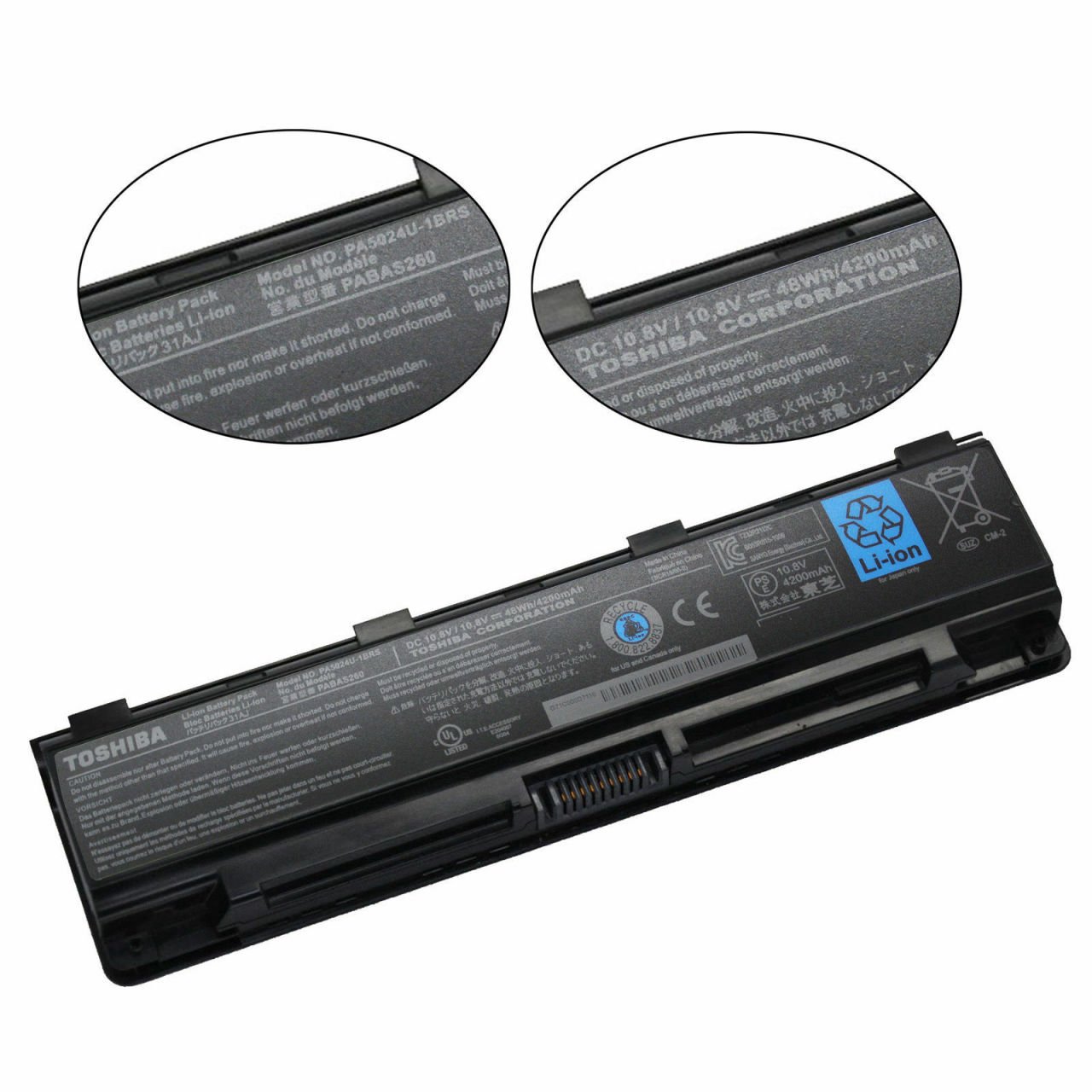 Toshiba Orjinal PA5024U-1BRS C850, C850D, C855, C855D C870, C870D, C875 ...