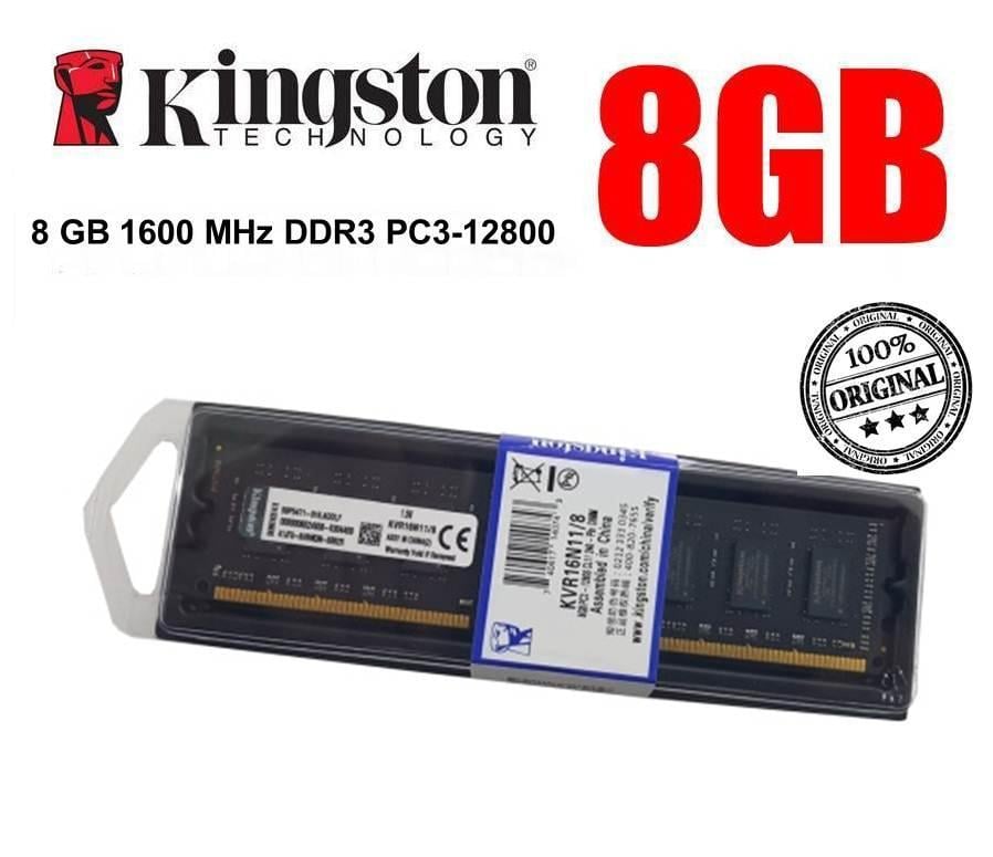 Kingston ValueRam 8GB 1600MHz DDR3 Masaüstü Pc Ram Bellek KVR16N11/8 - Ram Bellek - - Alfa ...