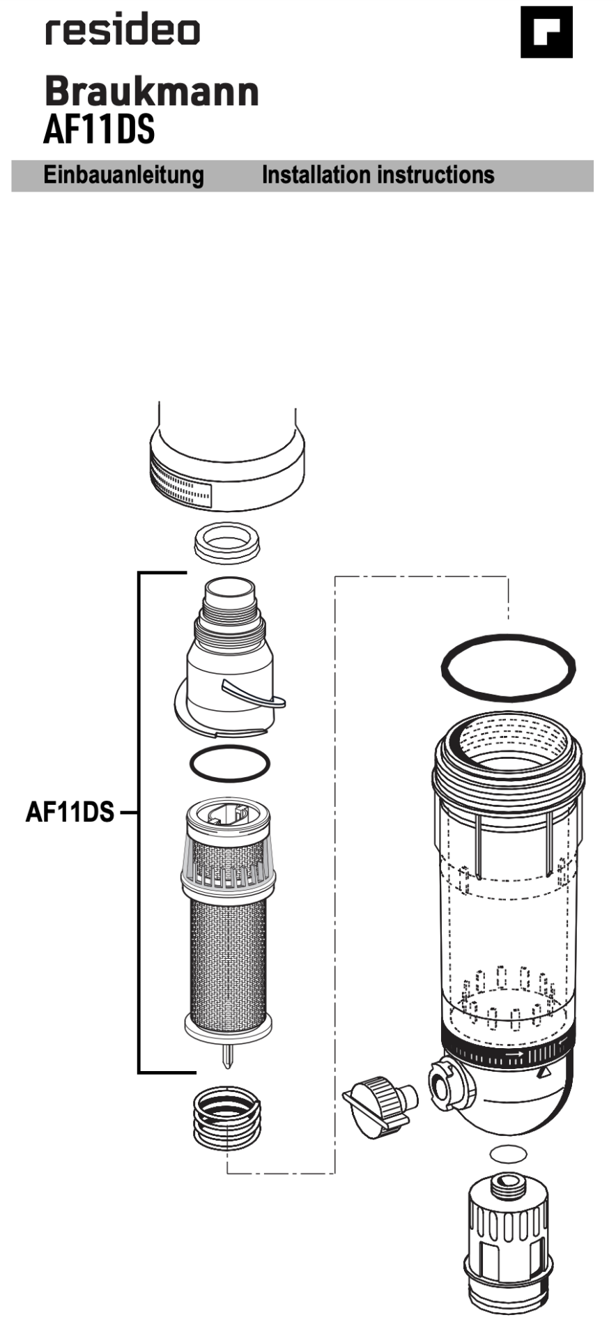Honeywell AF11DS-1A F76S Filtre Serileri İçin Yedek Kartuş ( 1''- 1¼'' )