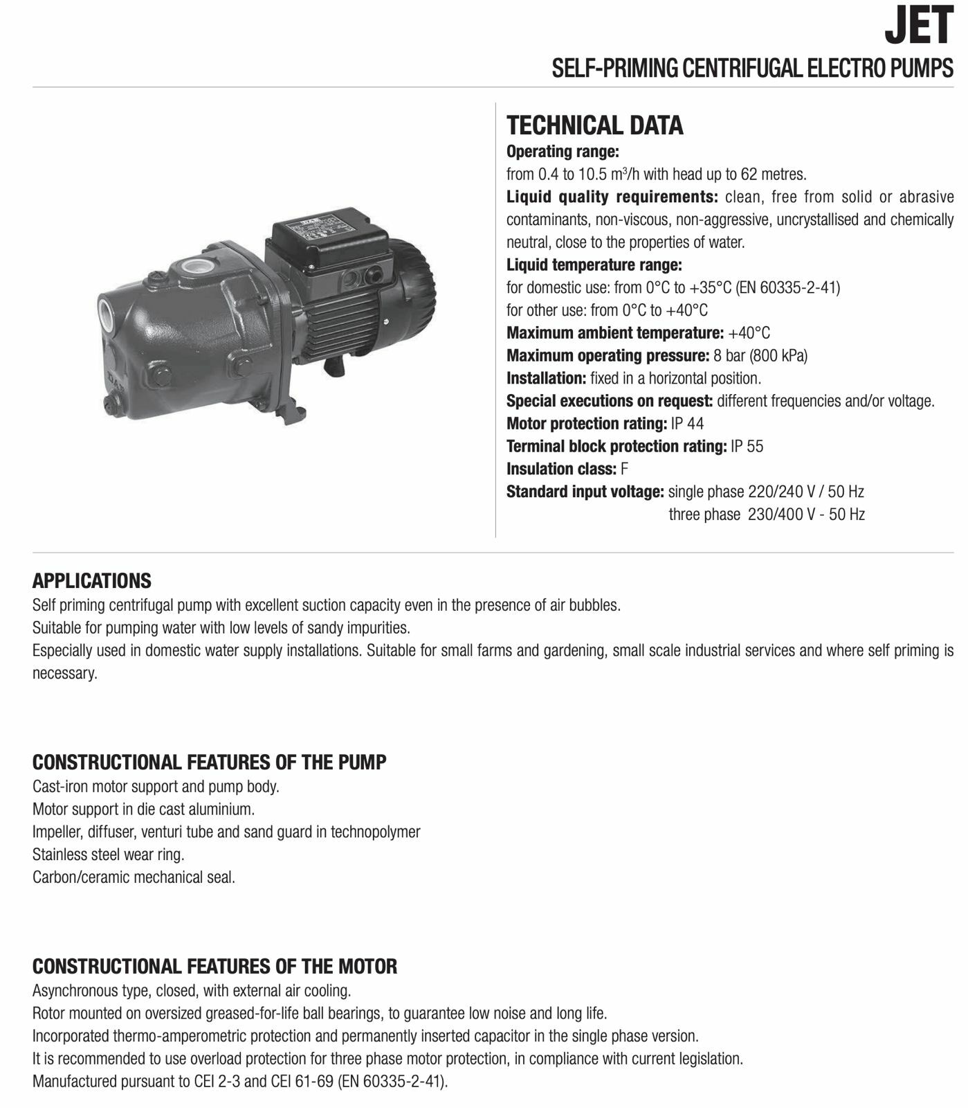 Dab jet 102 M - 1,0 HP - Jet Pompa