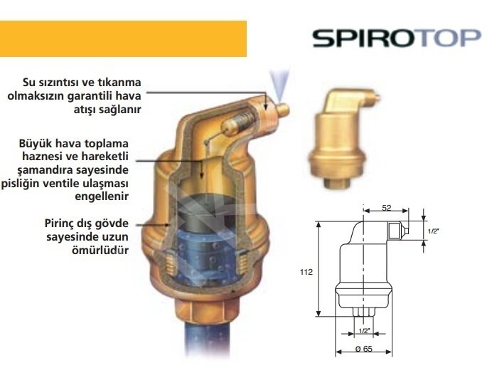 SPIROTOP Otomatik Özel Purjör 1/2'' - Alman Malı