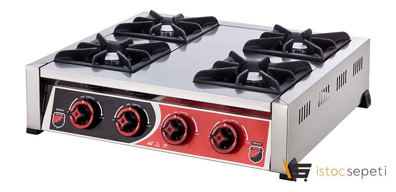SilverInox Set Üstü Mini Ocak 4 Gözlü LPG'li - Doğalgazlı Lokanta ...