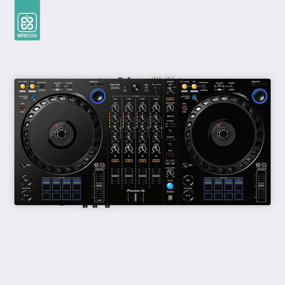 Doto Design Skin DDJ-FLX6 | FULL COLORS | Pioneer DDJ-FLX6 DJ ...