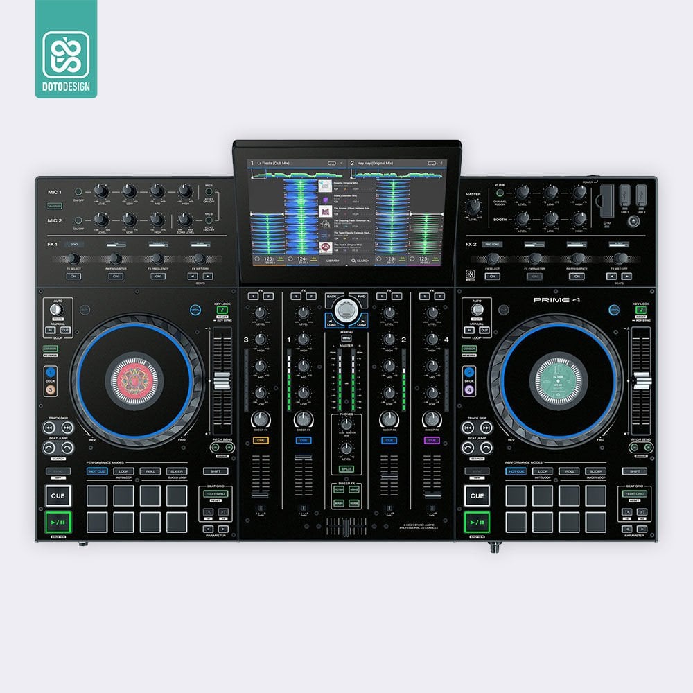 Doto Design Skin Prime 4 | FULL COLORS | Denon Prime 4 Controller ...