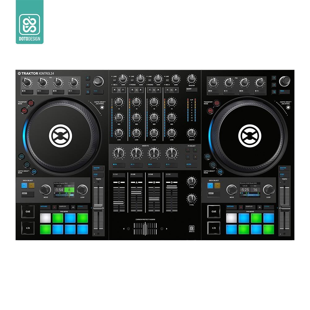 Doto Design Skin Kontrol S4 MK3 | FULL COLORS | Traktor Kontrol S4 MK3 ...