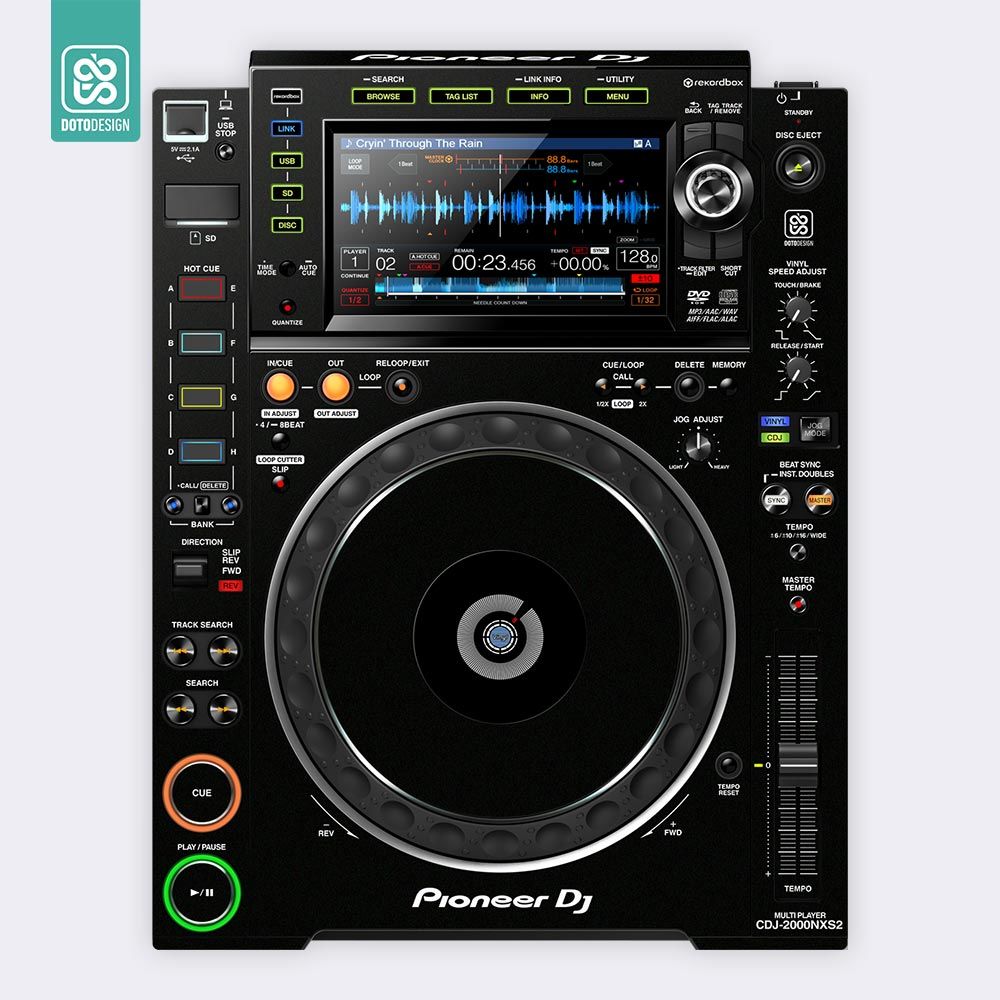 Doto Design Skin CDJ-2000 NXS2 | FULL COLORS | Pioneer CDJ-2000 NXS2 DJ ...