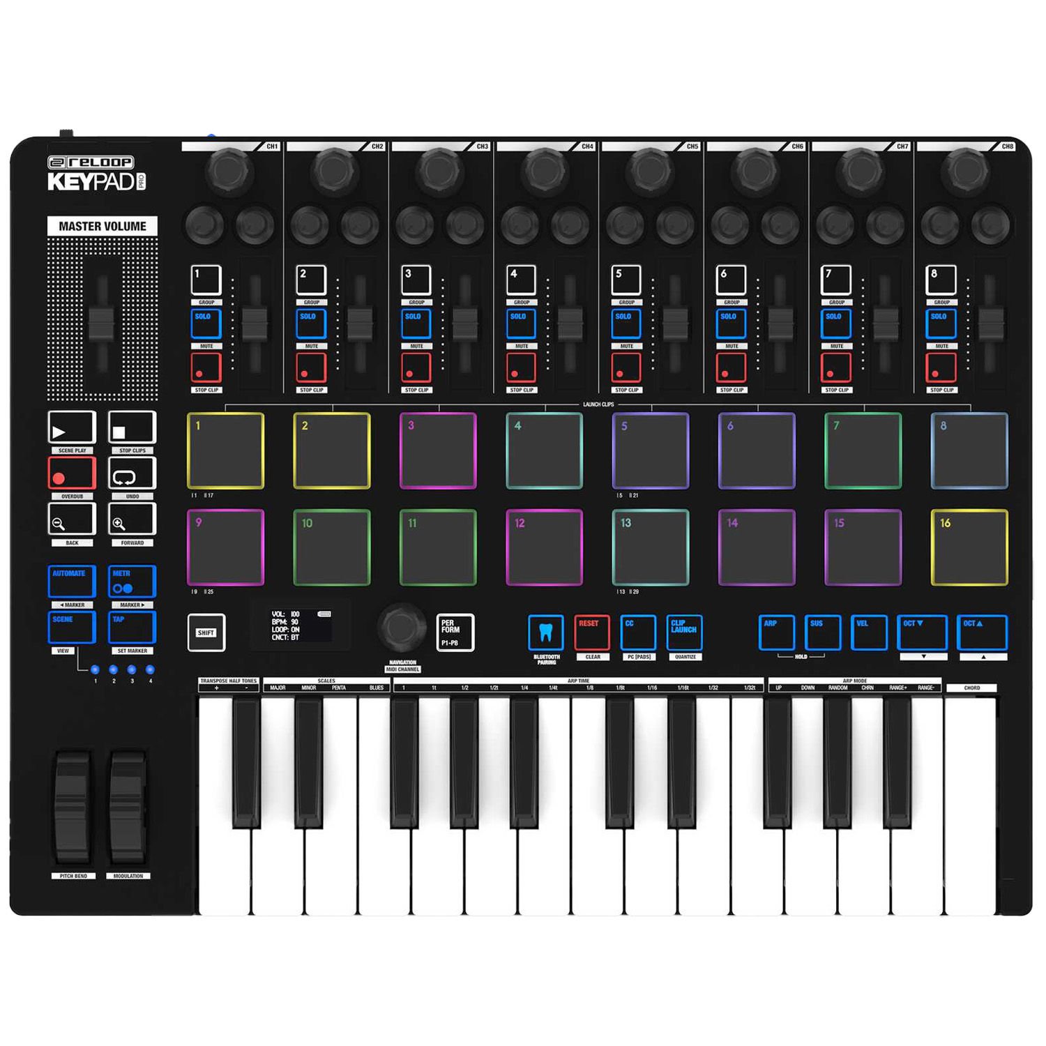 Reloop Keypad Pro | 25-Mini Tuşa sahip Kompakt Wireless MIDI Klavye ...