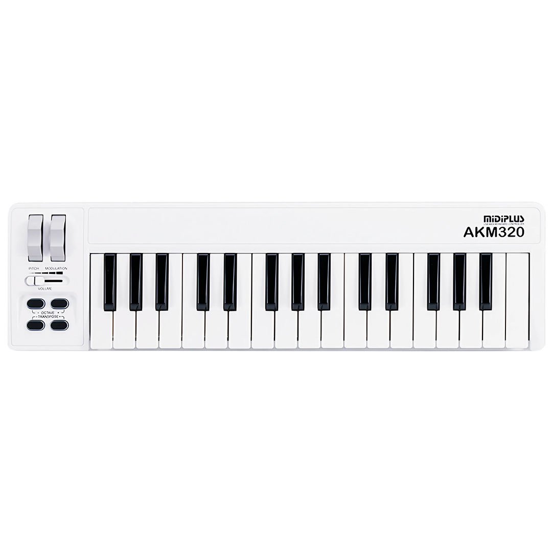 MIDIPLUS AKM320 White | 32 Mini Tuş USB MIDI Klavye Controller / Kontrolör