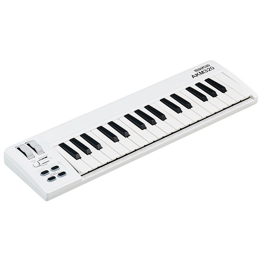 MIDIPLUS AKM320 White | 32 Mini Tuş USB MIDI Klavye Controller / Kontrolör