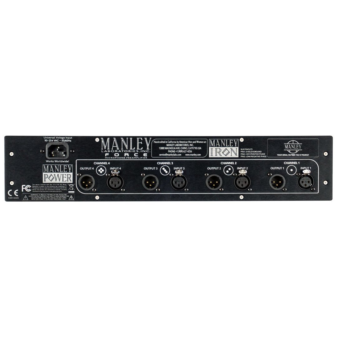 Manley FORCE | 4 kanallı Tüplü Mikrofon Preamplifikatörü
