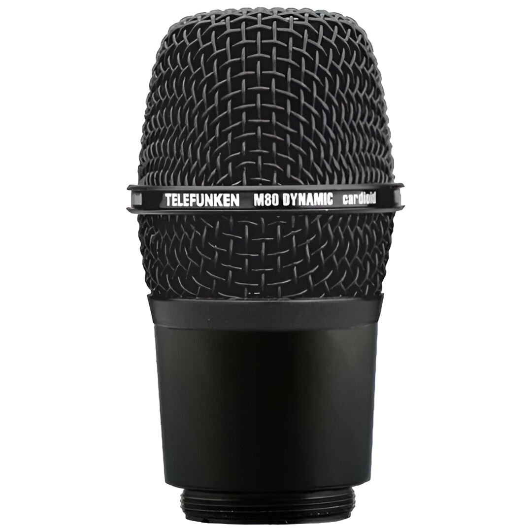 Telefunken M80-WHB Black | M80 Wireless Mikrofon Kapsülü: Shure Axient, UHF-R, QLXD, ULXD, ULX ...