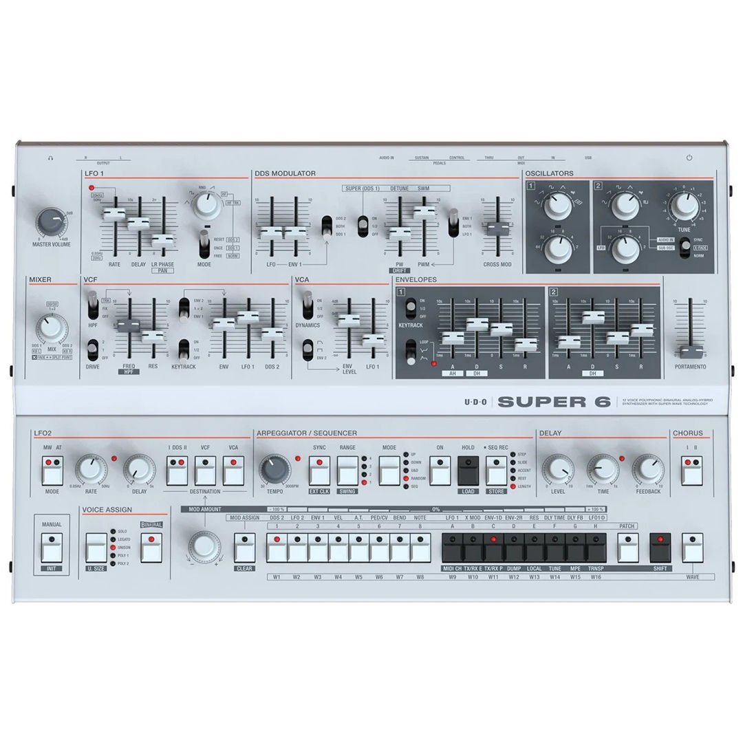 UDO Audio Super 6 Desktop Grey | 12-Voice Polyphonic, Digital-Analog ...