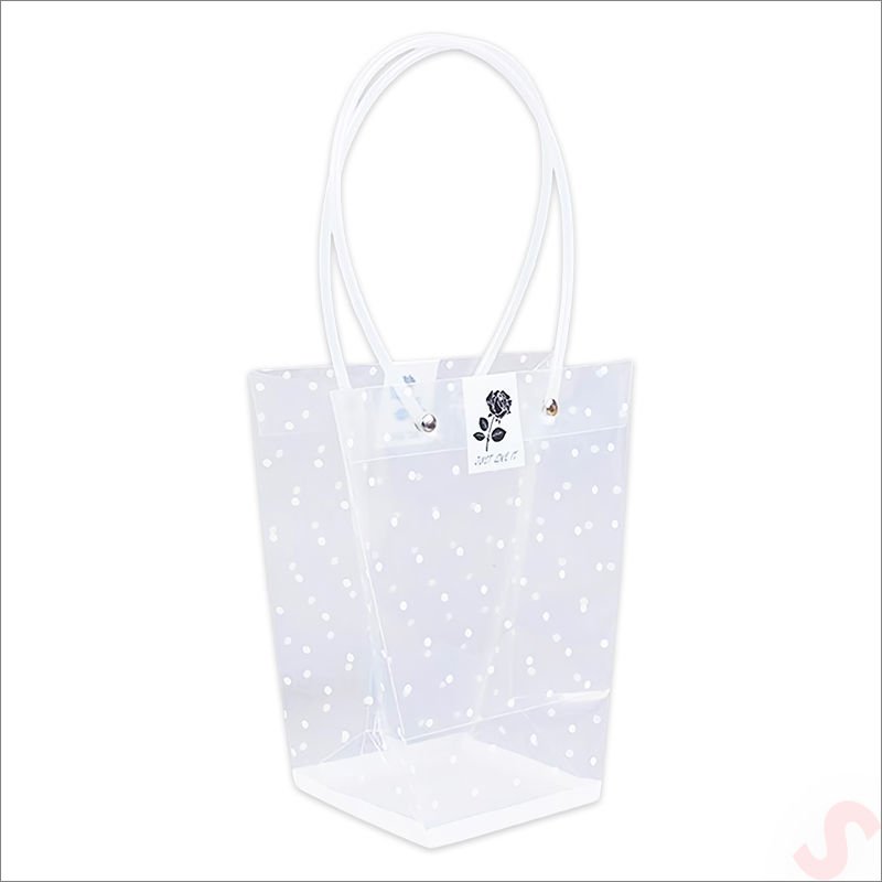 Beyaz Saplı Şeffaf PVC Çanta, 35x26,5x13cm - 1 Adet I Uygun Fiyat ve ...