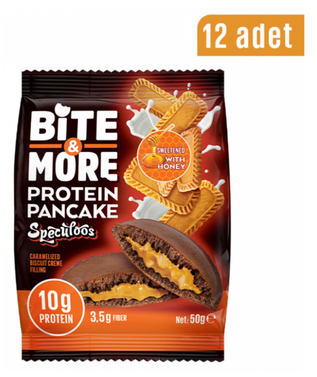 BİTE MORE BİTE MORE PROTEİN PANCAKE (50 GR) - 12 ADET LOTUS AROMALI