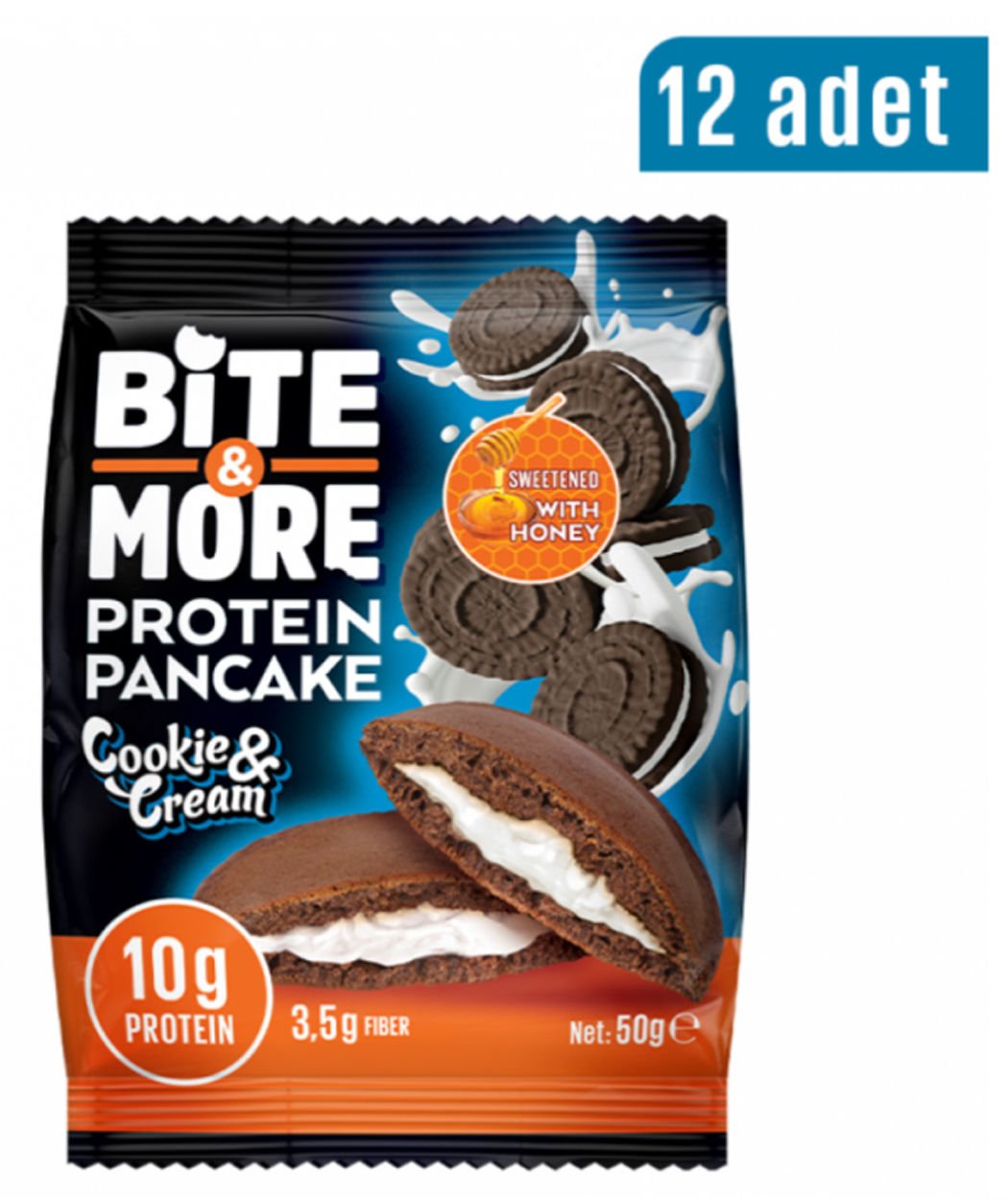 BİTE MORE BİTE MORE PROTEİN PANCAKE (50 GR) - 12 ADET KURABİYE AROMALI