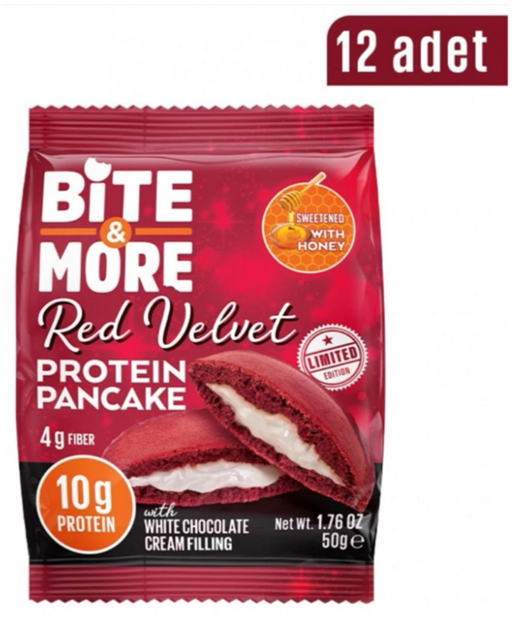 BİTE MORE BİTE MORE PROTEİN PANCAKE (50 GR) - 12 ADET BEYAZ ÇİKOLATA ...