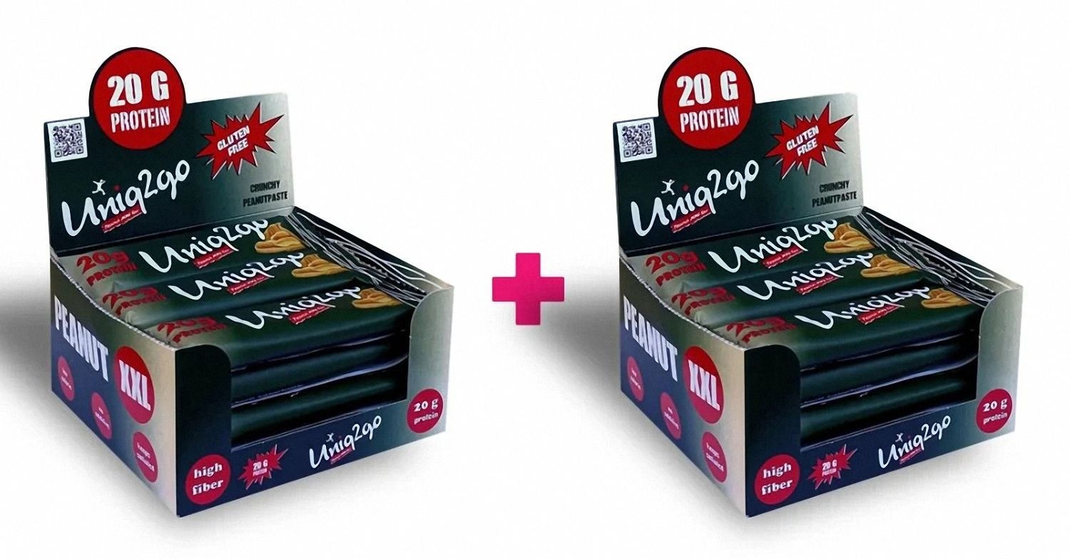UNIQ2GO Uniq2go Fıstıklı Proteinli Bar XXL 67g x 24 Adet (2 Kutu)