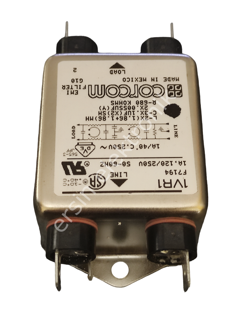 (1A) EMİ FİLTER 1VR1 1A 250V Power Line Filter (CORCOM) - CORCOM - EMI ...