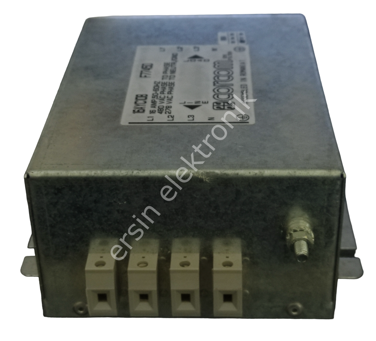 (16A) EMİ FİLTER 16AYC10B 16A 250V F7740 Orjinal (CORCOM) 16AYC10B ...