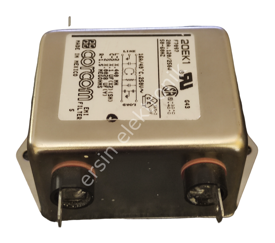 (20A) EMİ FİLTER 20EK1 20A 250V Power Line Filter Orjinal Küçük tip ...