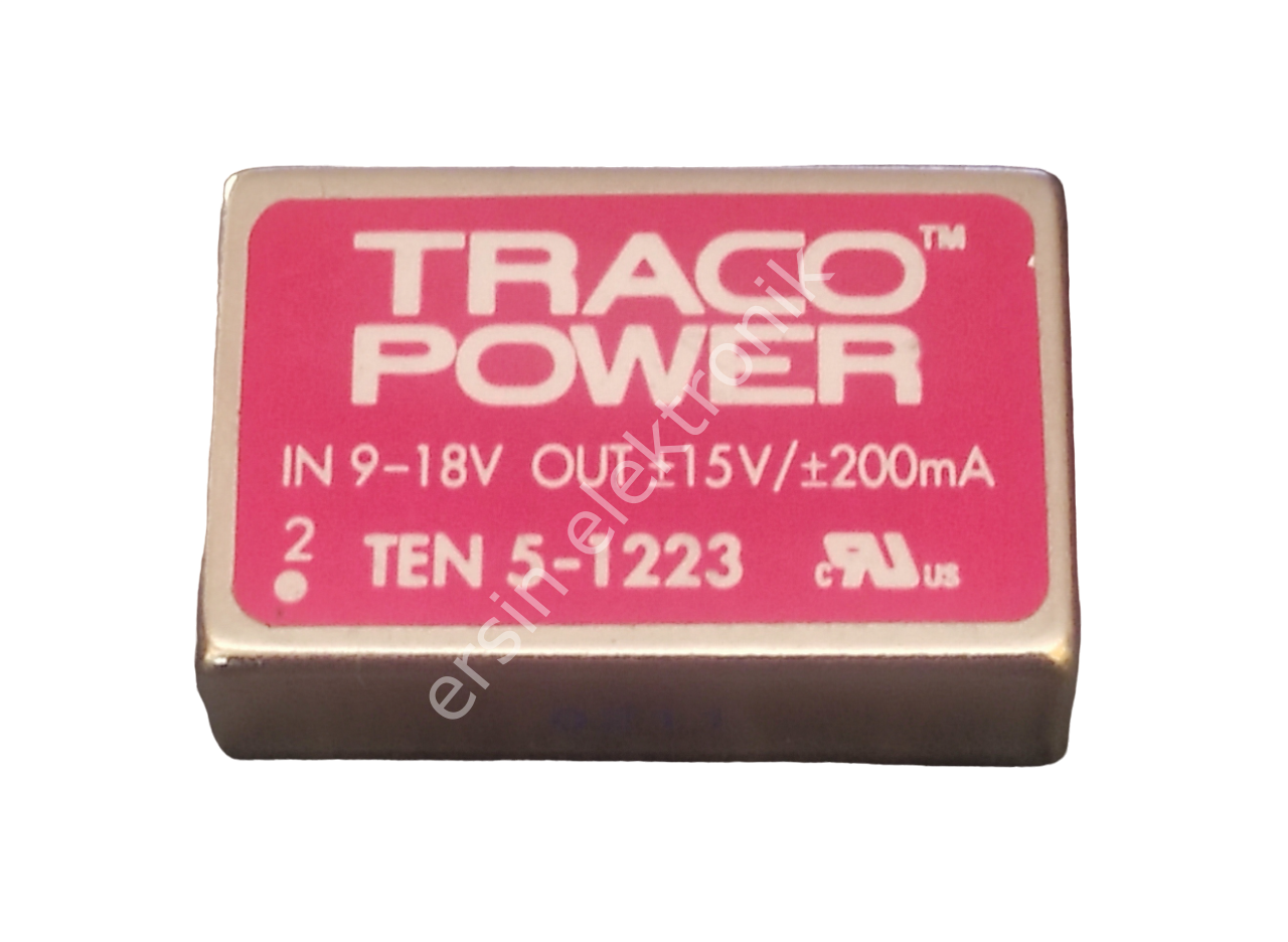 TEN5-1223 (TEN 5) Input: 9-18V Output: +/- 15V DC-DC Konvertör 200MA - TRACO POWER - DC-DC ...