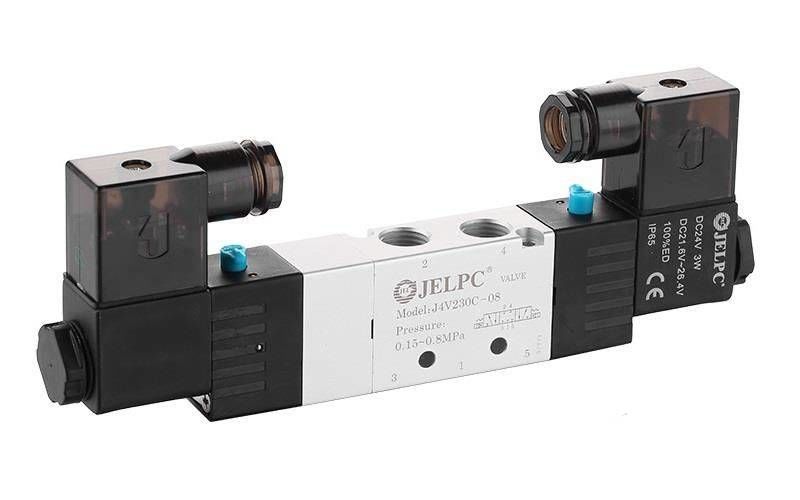 Jelpc 4V130 Pnömatik Yön Kontrol Valfi 5/3 Çift Bobin