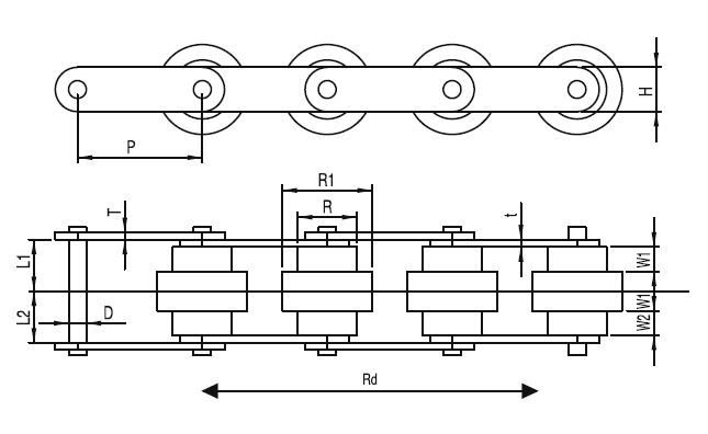 808 MAKARALI ZİNCİR BANTI / ROLLER CHAIN
