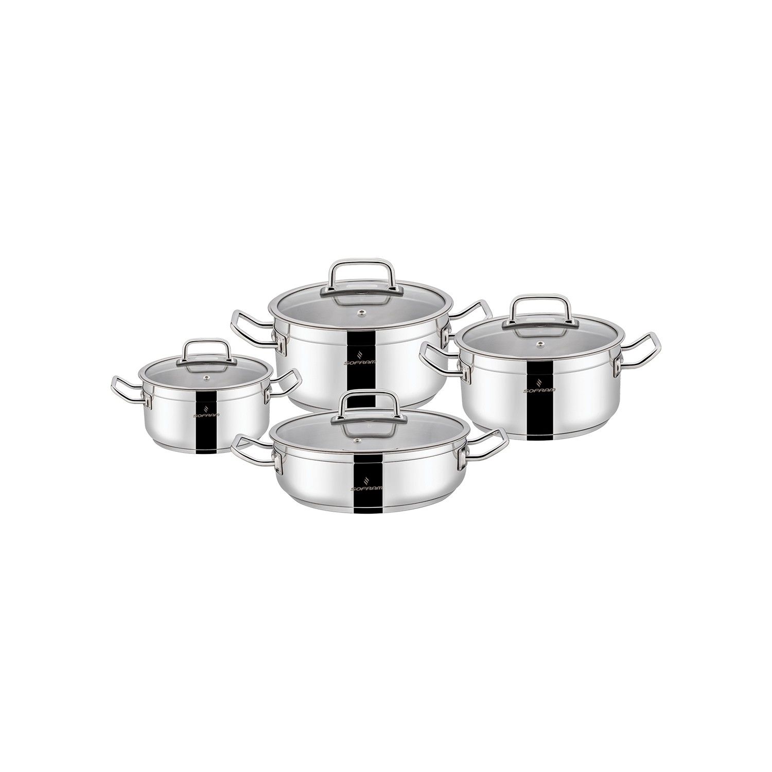 Sofram Atlas Çelik Tencere Seti 8 parça