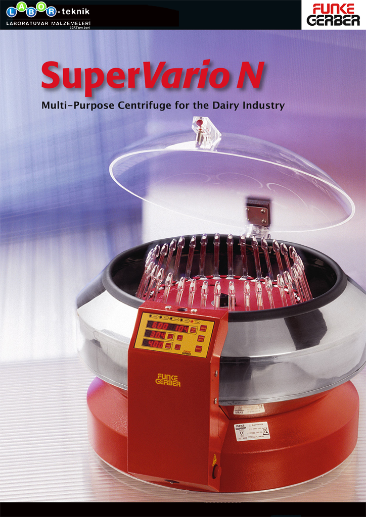 FUNKE GERBER SUPER VARIO-N ÇOK AMAÇLI DİJİTAL ISITMALI SANTRİFÜJ