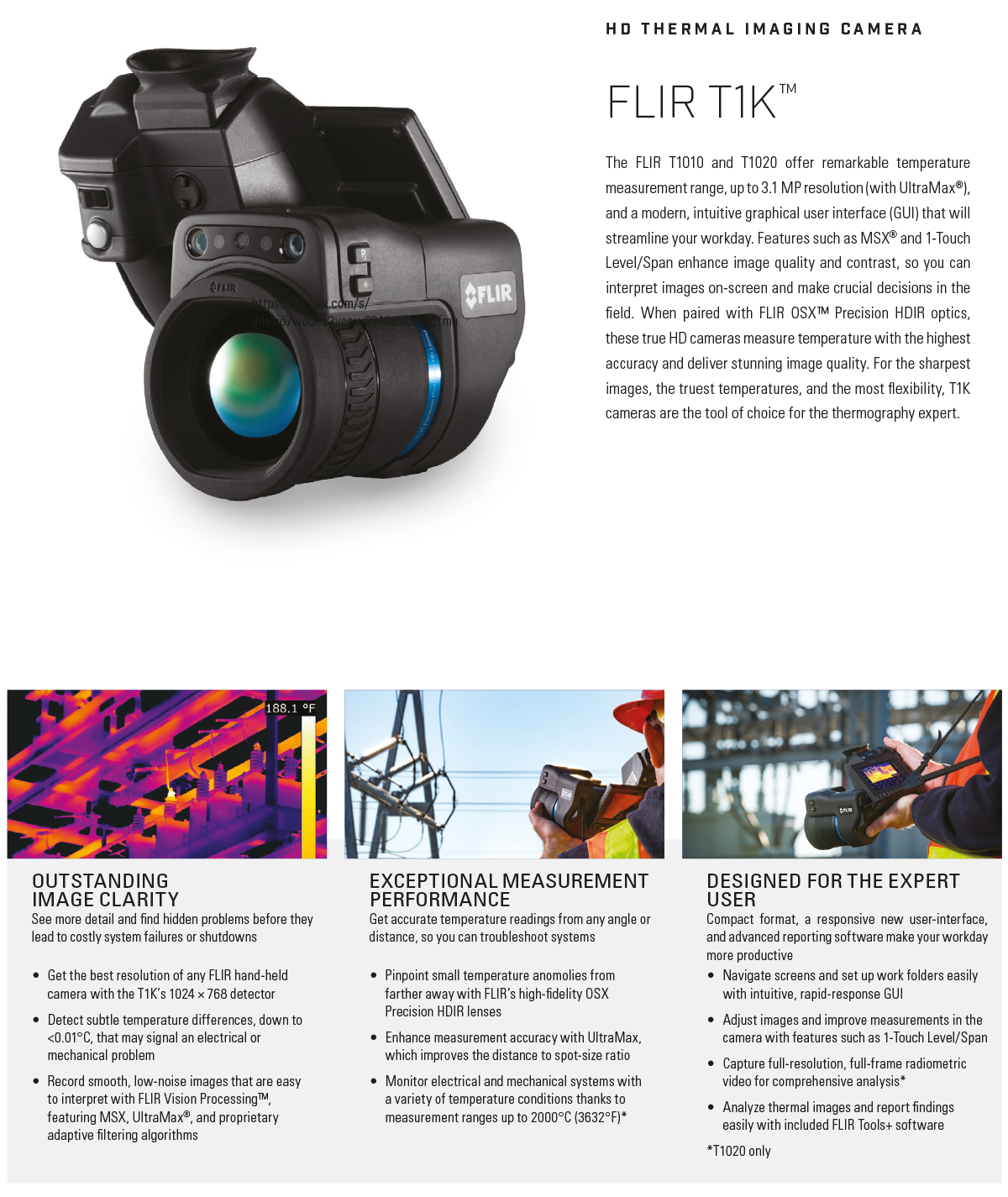 FLIR T1010 HD 12° Termal Kamera -40... 650 °C