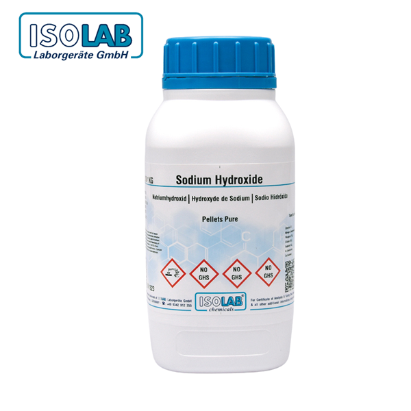 ISOLAB 969.112.1000 Sodium Hydroxide Pellets / Pearls, Pure CAS No.: 1310-73-2 1 kg