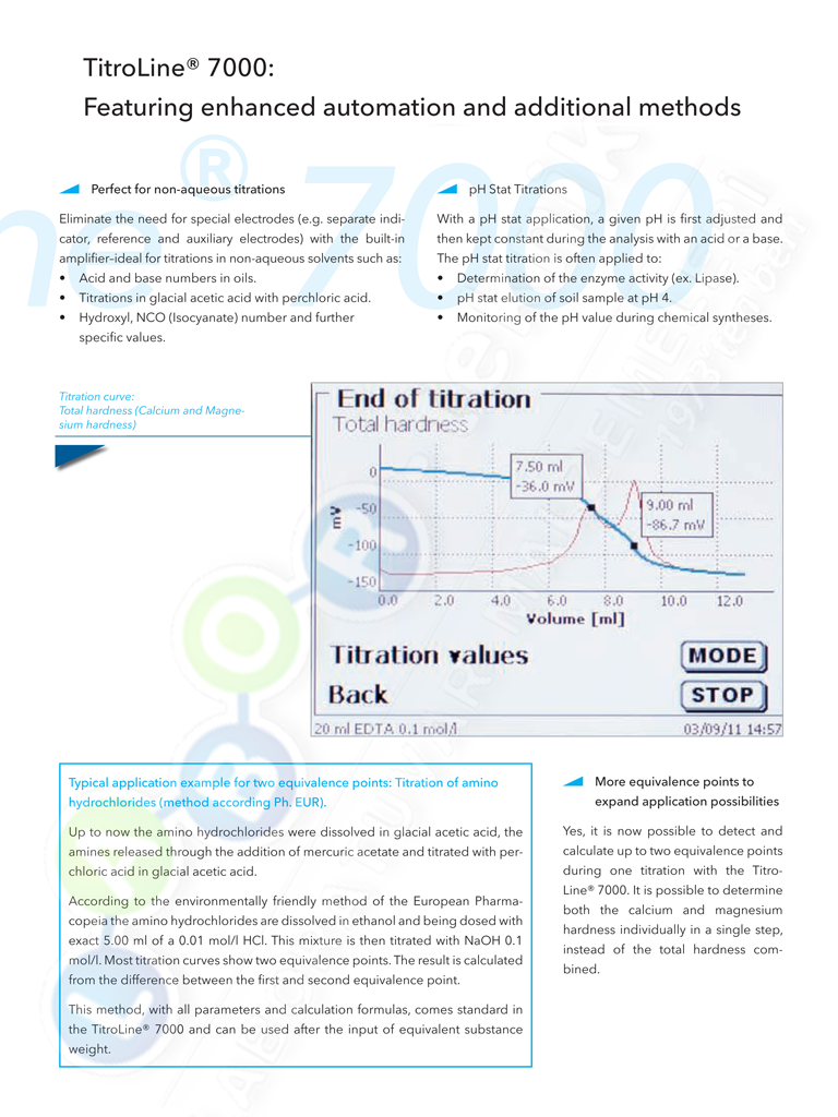 SI Analytics Titroline® 7000/20 M1 Potansiyometrik Titratör