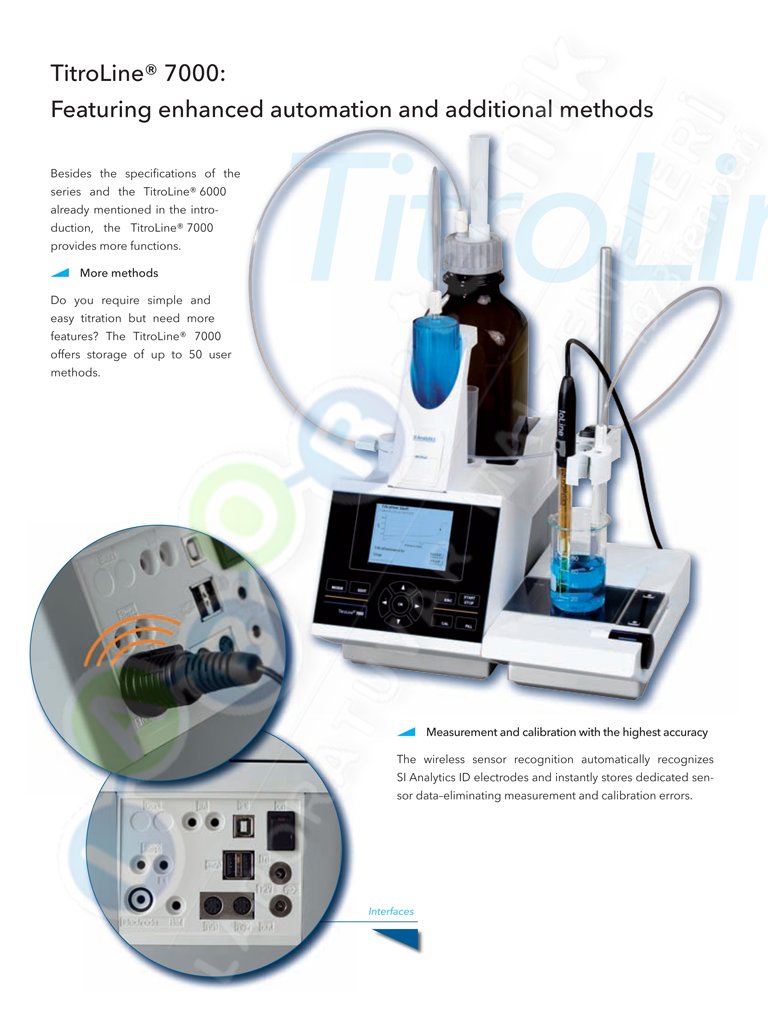 SI Analytics Titroline® 7000/20 M1 Potansiyometrik Titratör