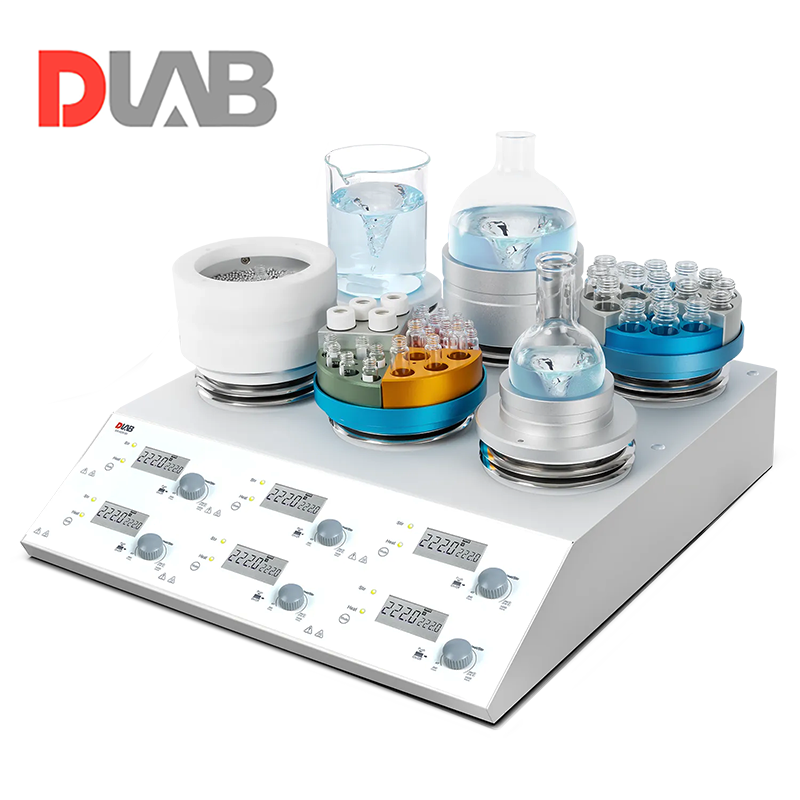 DLAB MS-H280-S6 6 Bölmeli Dijital Isıtıcılı Manyetik Karıştırıcı LCD ...