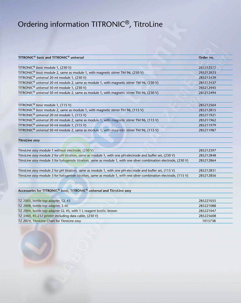 SCHOTT TITRONIC® universal M1/20 TİTRATÖR