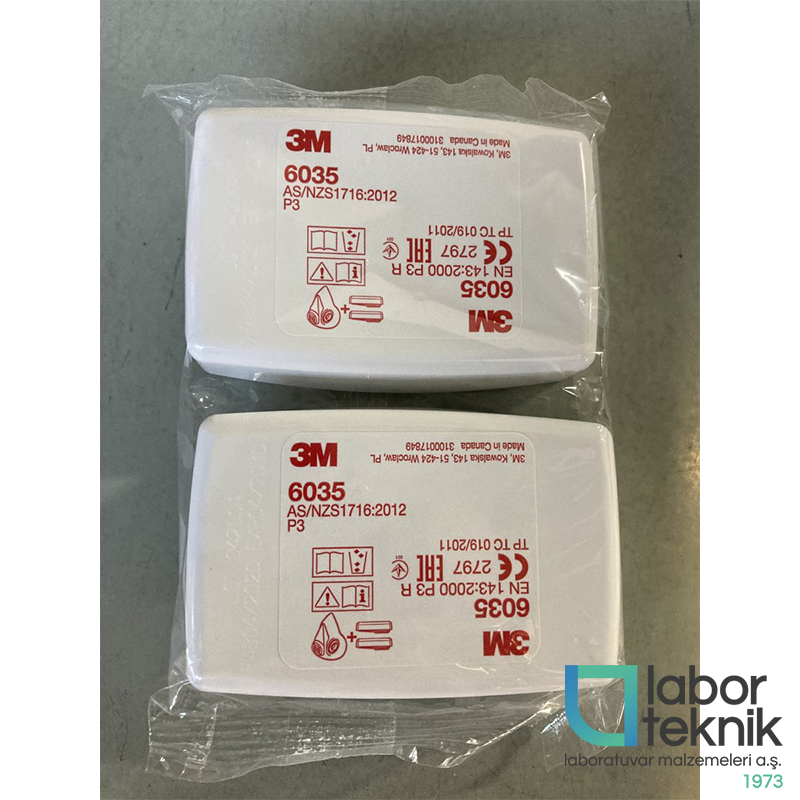 3M™ 6035 Partikül Filtresi (Bayonet Bağlantılı, P3 R Filtreli) - (1 çift)