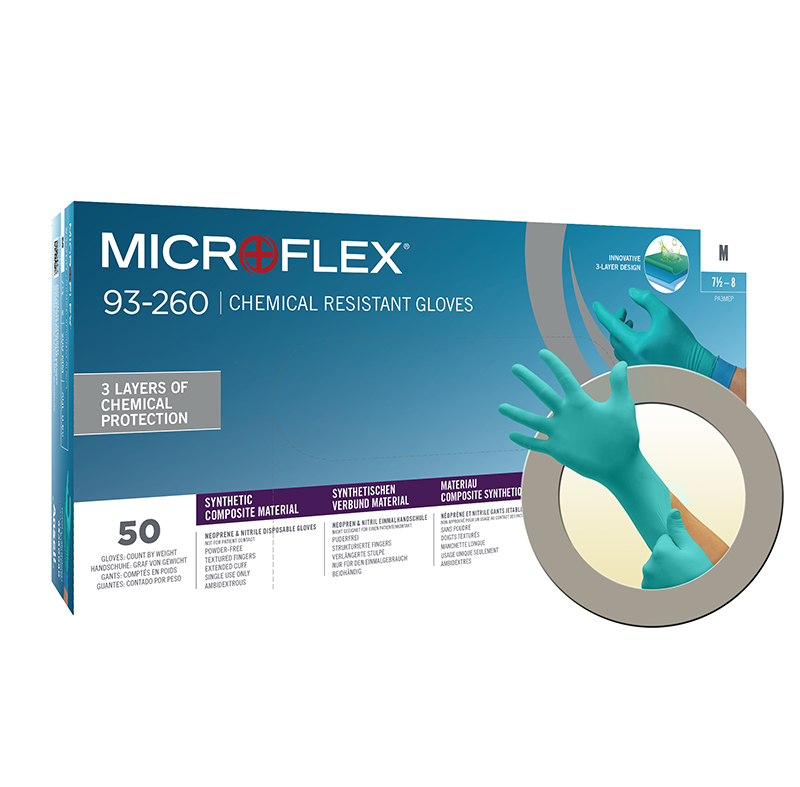 Ansell MICROFLEX® 93-260 Kimyasala Dirençli Polikloropren Eldiven XXL