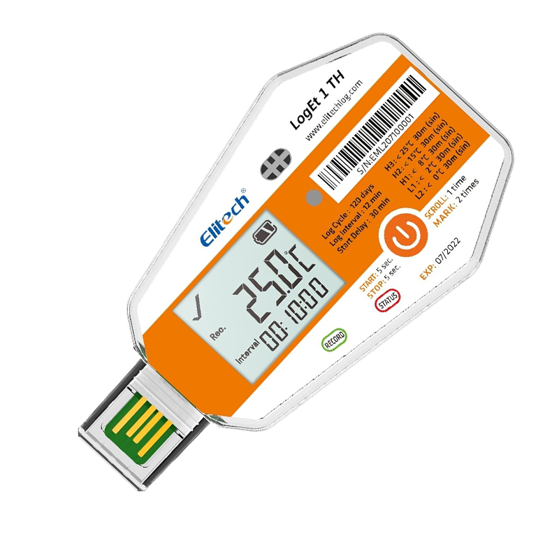Elitech LogEt 1 TH Tek Kullanımlık Sıcaklık ve Nem Veri Kaydedici