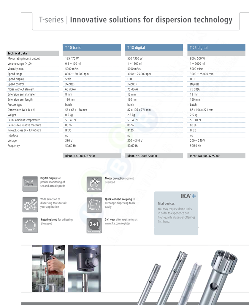 IKA T 10 standard ULTRA-TURRAX® PCR Kit HOMOJENİZATÖR